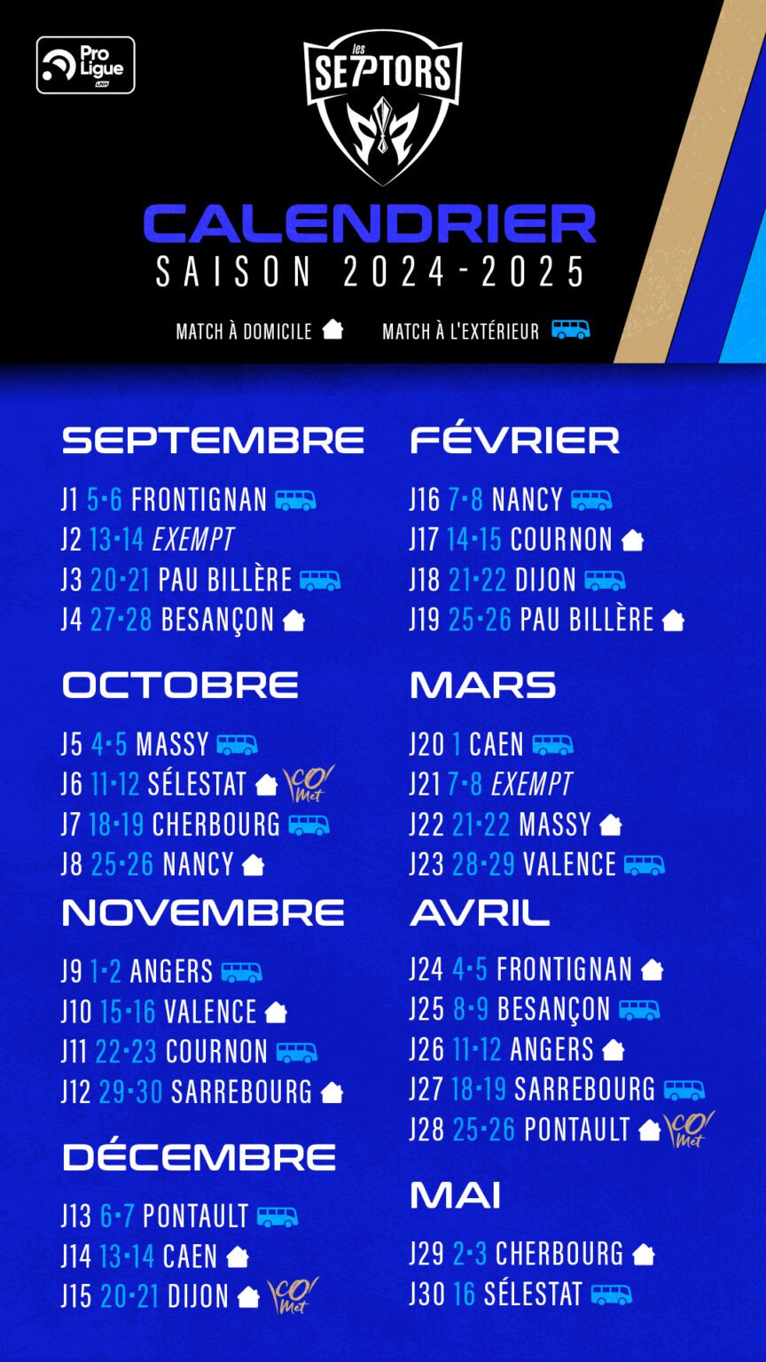 Calendrier - Les Septors